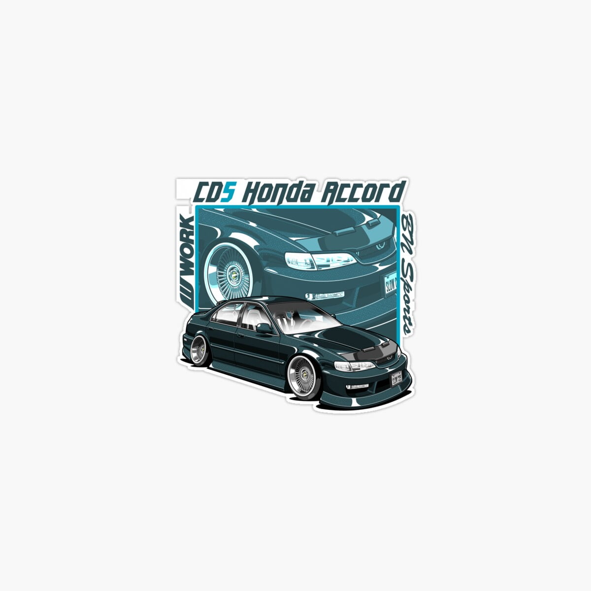 Onim Cd5 Accord Bn Sports Sticker, Phone Decal Water Bottle Stickers ...