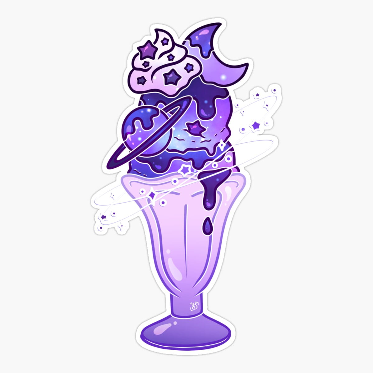 Onim Celestial Sundae Sticker, Phone Decal Water Bottle Stickers Car ...