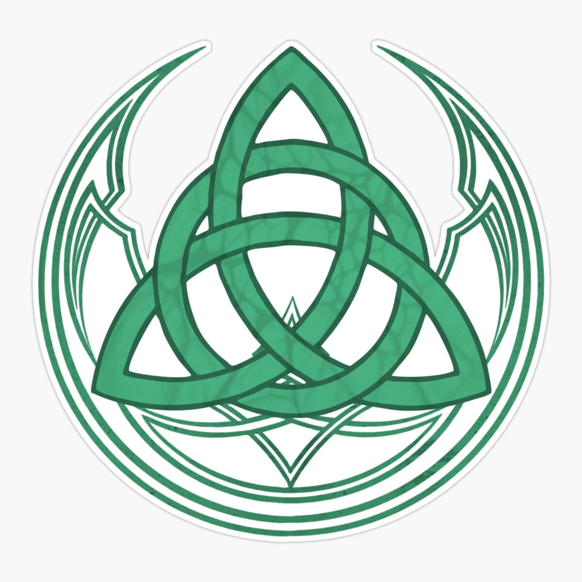 Onim Celtic Symbol, Trinity, Green Sticker, Phone Decal Water Bottle ...