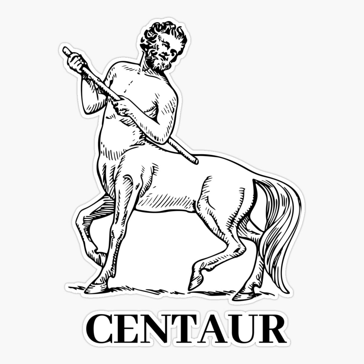 Onim Centaur Ancient Mythological Creature Chiron Sticker, Phone Decal ...