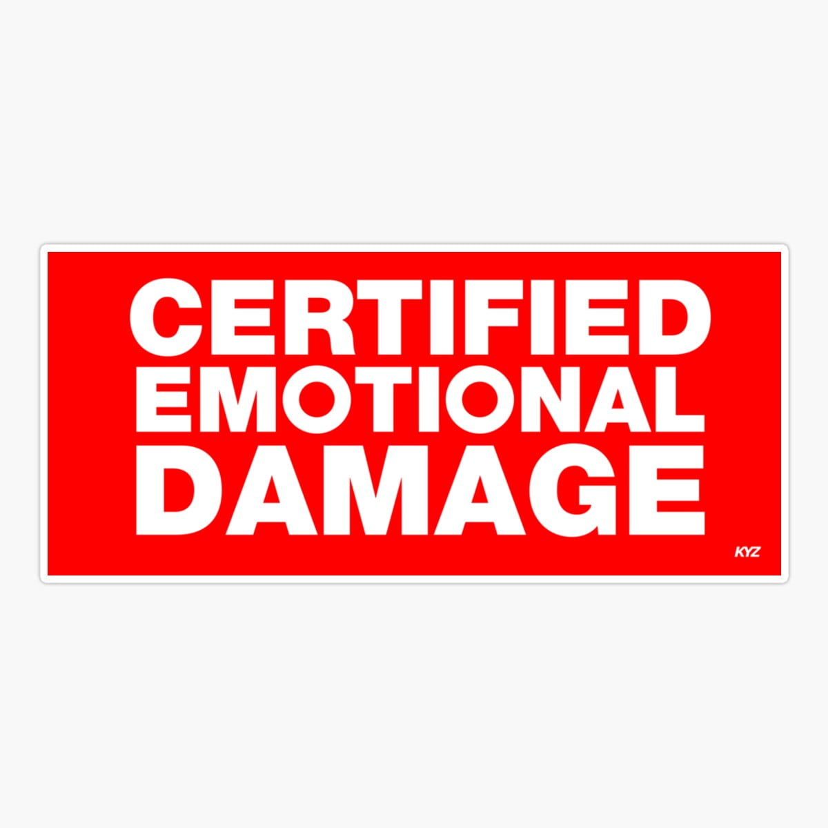 Onim Certified Emotional Damage Sticker, Phone Decal Water Bottle ...