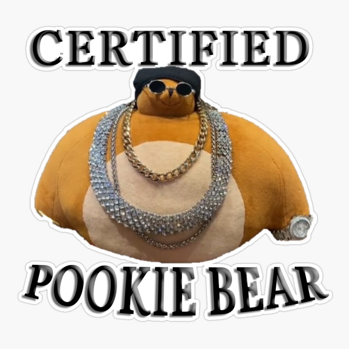 Onim Certified Pookie Bear T-Shirt Sticker, Phone Decal Water Bottle ...