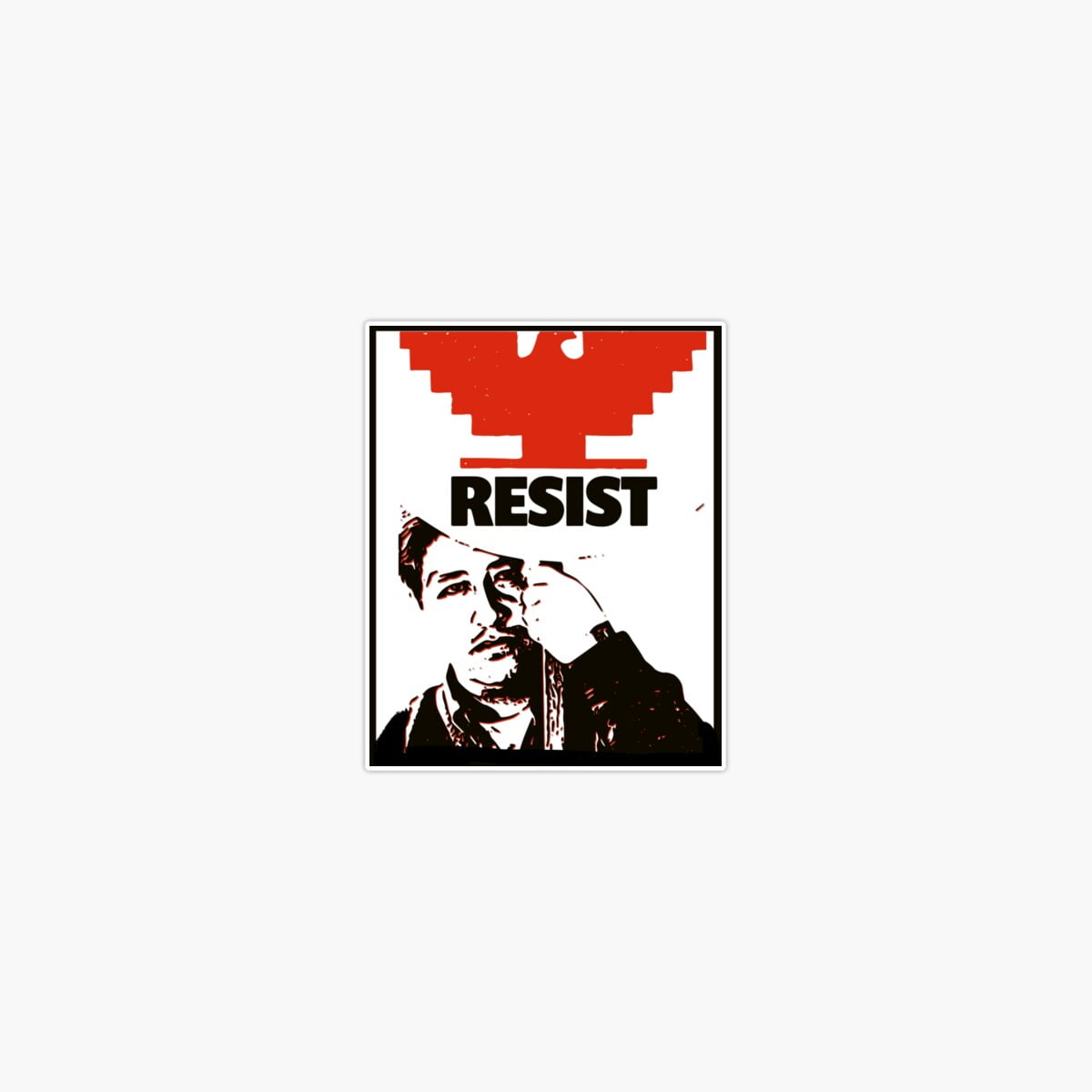 Onim Cesar Chavez Resists Sticker, Phone Decal Water Bottle Stickers ...