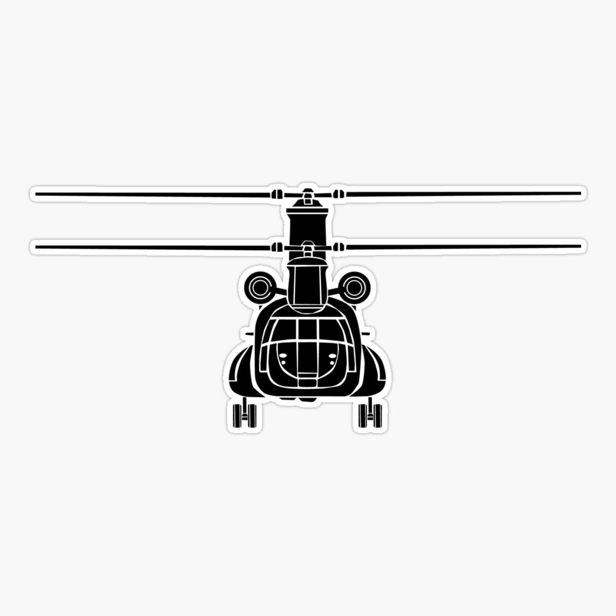 Onim Ch-47 Chinook Helicopter Sticker, Phone Decal Water Bottle ...