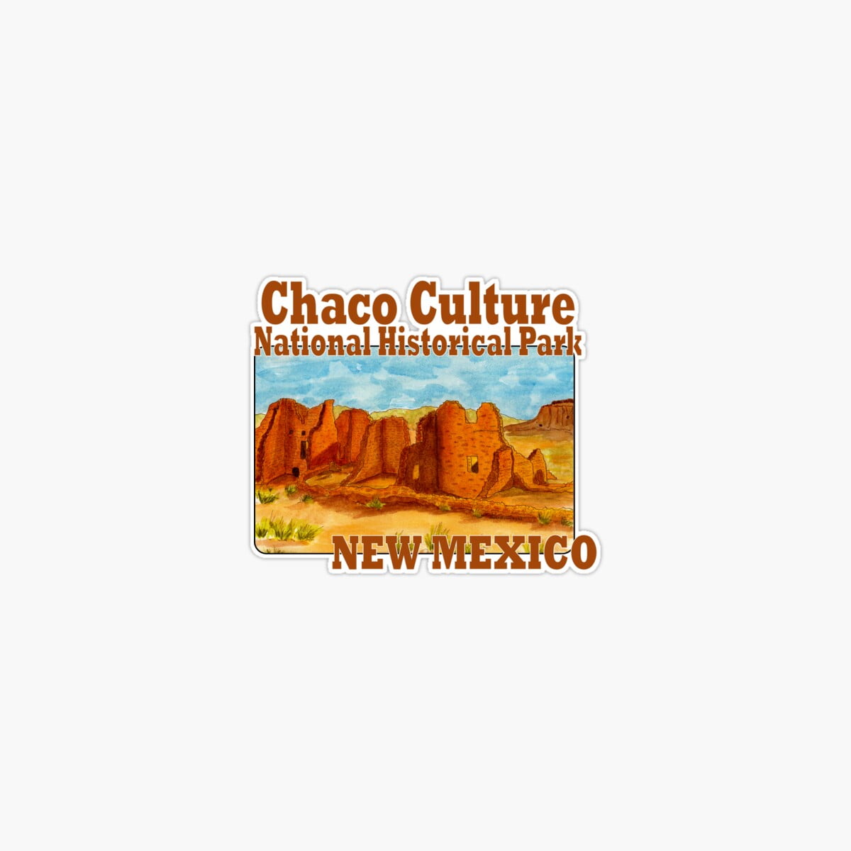 Onim Chaco Culture National Historical Park, New Mexico Sticker, Phone ...