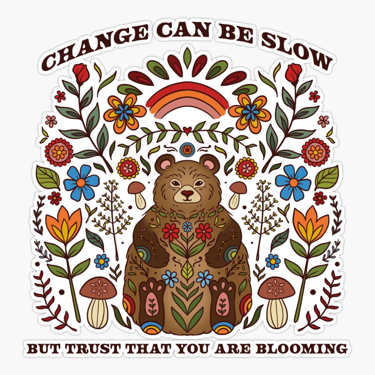 Onim Change Can Be Slow Sticker, Phone Decal Water Bottle Stickers Car ...