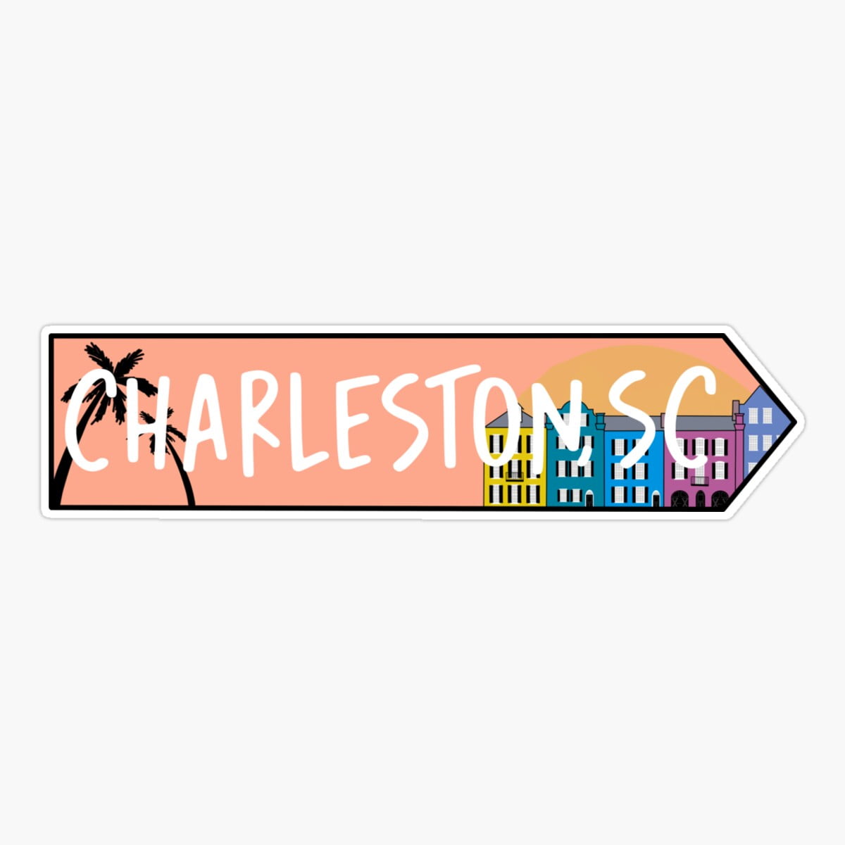 Onim Charleston, Sc, Us Directional Sign Sticker, Phone Decal Water ...