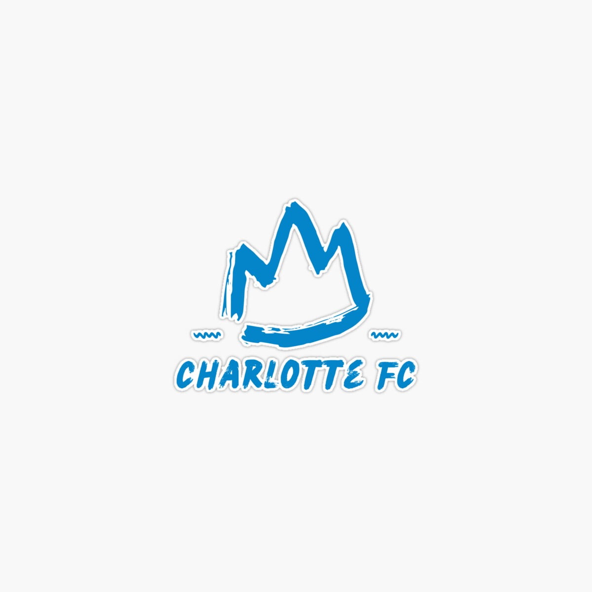 Onim Charlotte Fc Blue Crown Sticker, Phone Decal Water Bottle Stickers ...