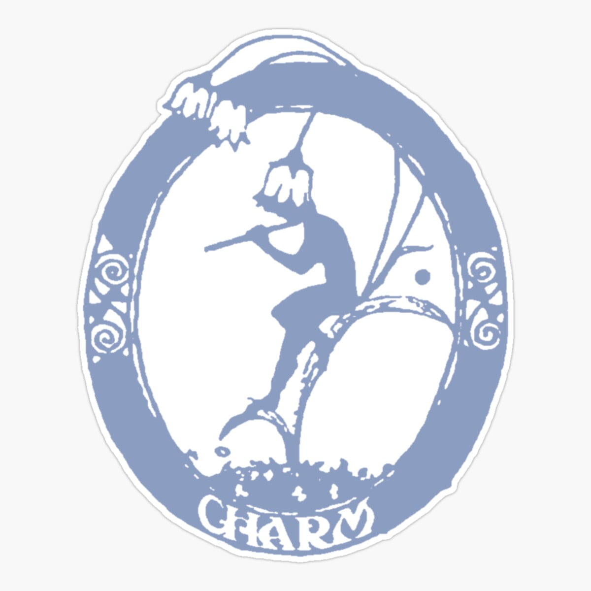 Onim Charm Magical Flower Fairy Flute Sticker, Phone Decal Water Bottle ...