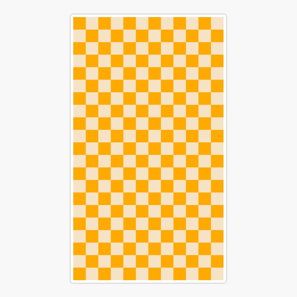Onim Checkerboard Print Yellow Sticker, Phone Decal Water Bottle ...