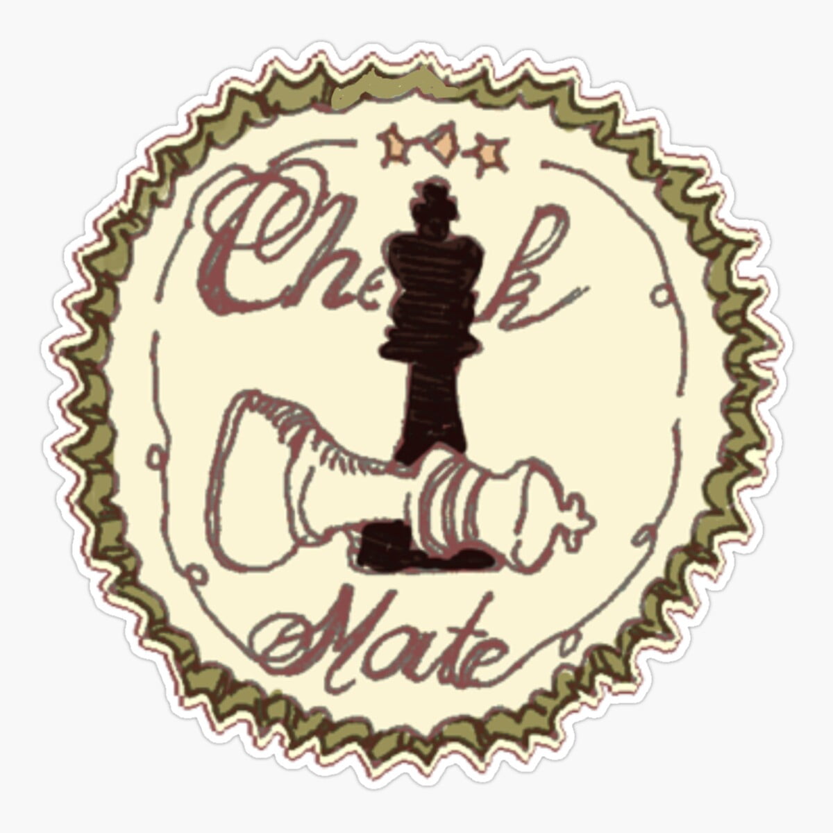 Onim Checkmate! (Colour) Sticker, Phone Decal Water Bottle Stickers Car ...