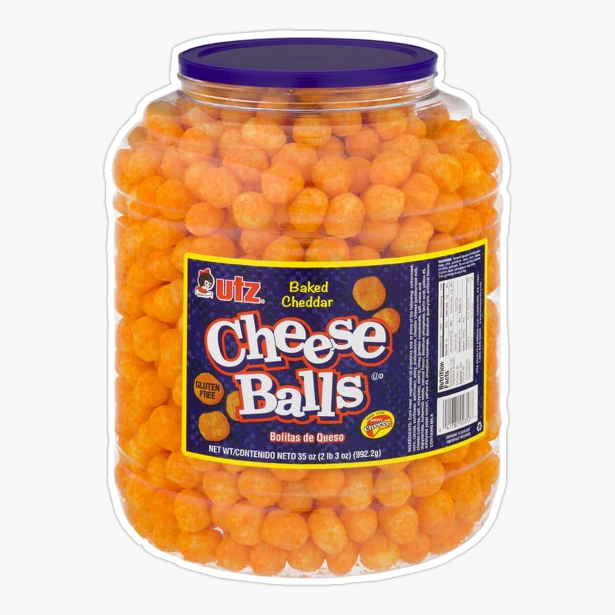 Onim Cheese Balls Sticker, Phone Decal Water Bottle Stickers Car Decals ...