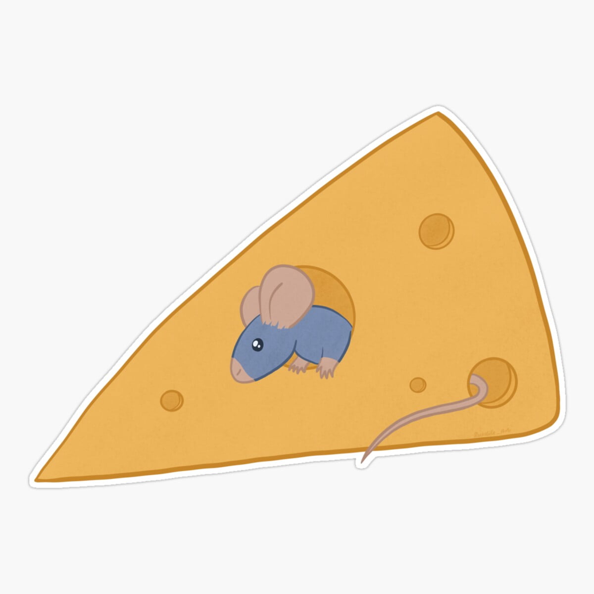 Onim Cheese Mouse Sticker, Phone Decal Water Bottle Stickers Car Decals ...