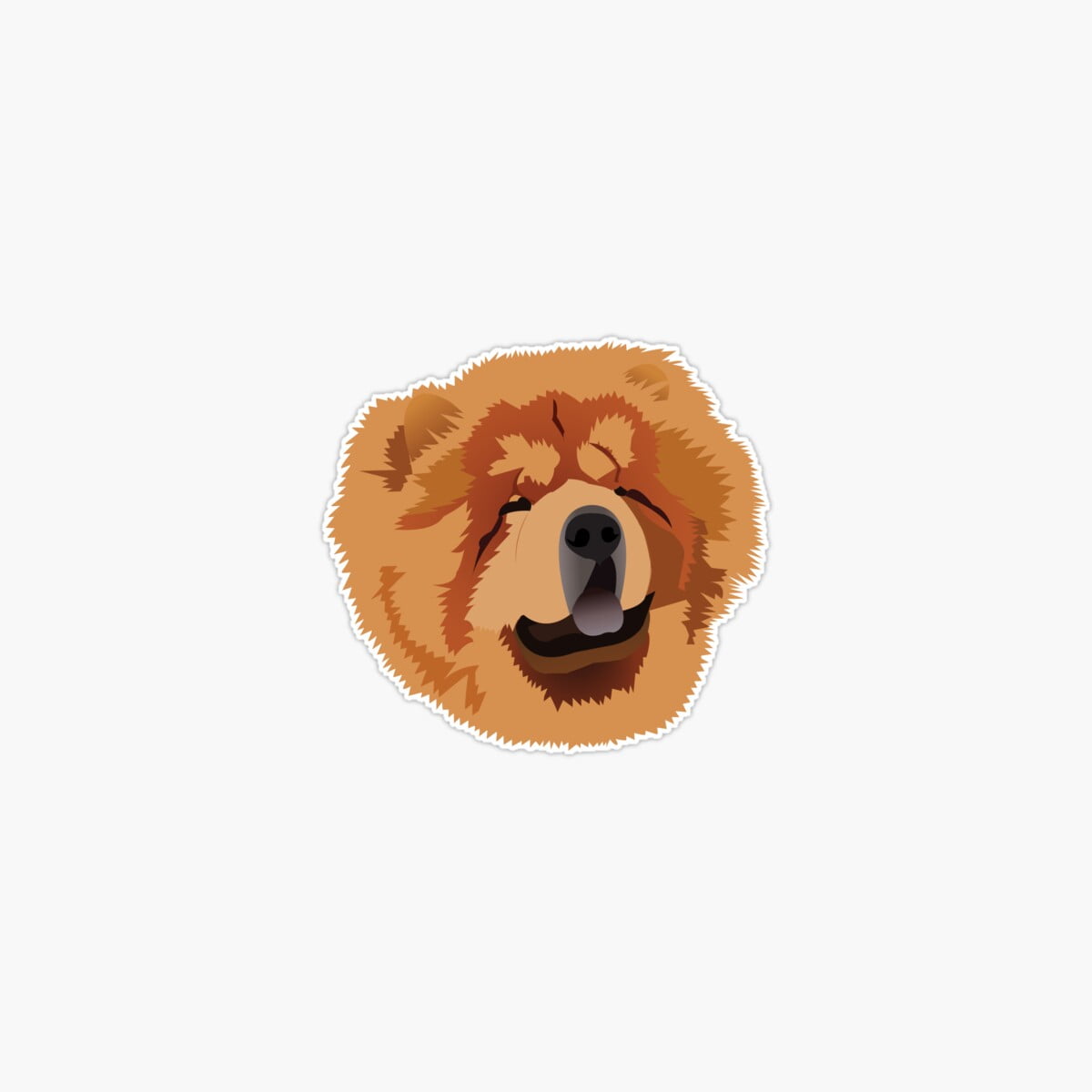 Onim Chen The Chow Chow Sticker, Phone Decal Water Bottle Stickers Car ...