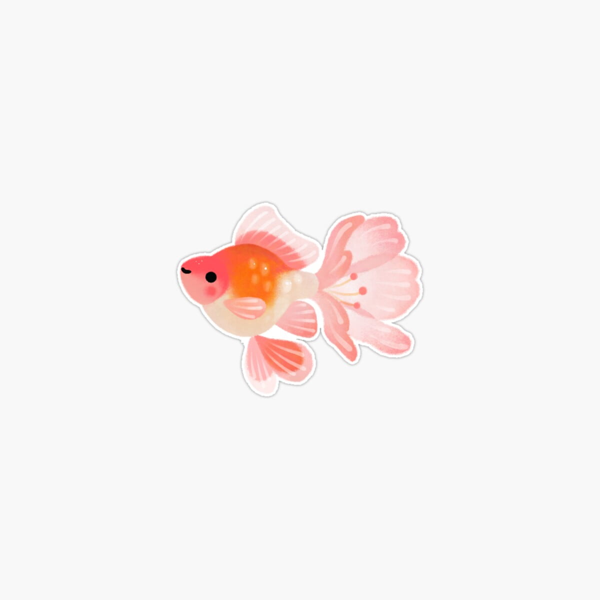 Onim Cherry Blossom Goldfish 1 Sticker, Phone Decal Water Bottle ...