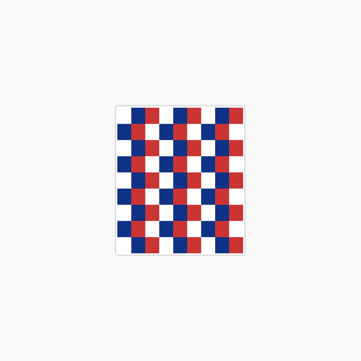 Onim Chicago Checkered Pattern In Red, White And Blue Sticker, Phone ...