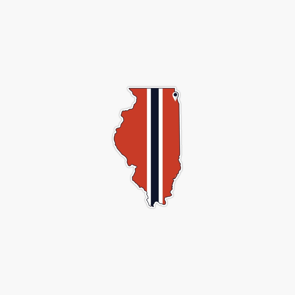 Onim Chicago Football (Alternate) Sticker, Phone Decal Water Bottle ...