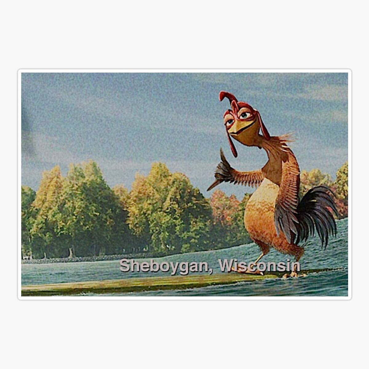 Onim Chicken Joe (Black Products) Sticker, Phone Decal Water Bottle ...