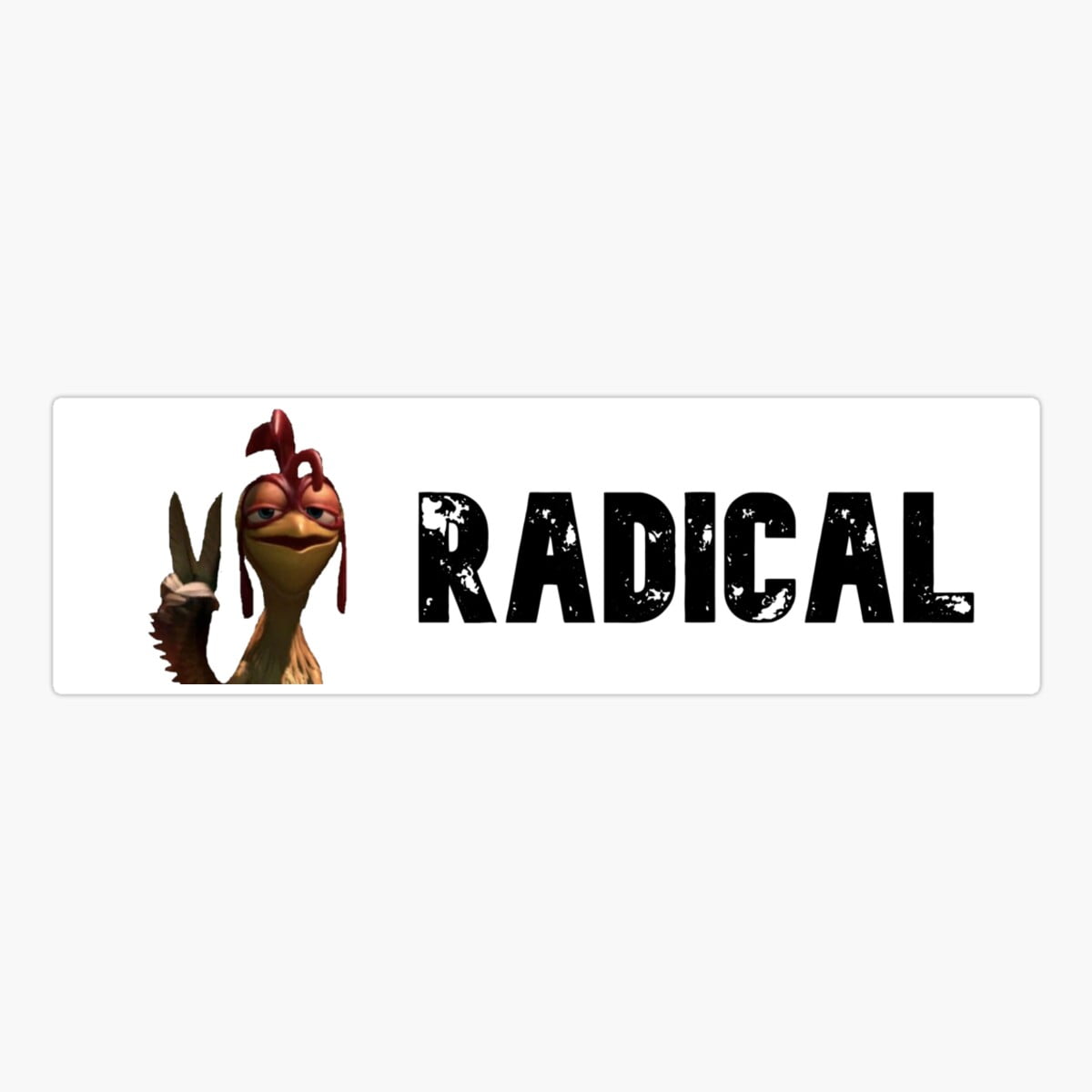 Onim Chicken Joe Bumper Sticker - Radical Sticker, Phone Decal Water ...