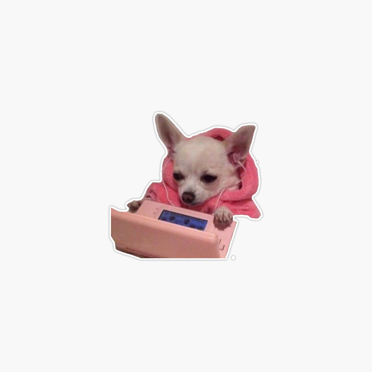 Onim Chihuahua Ds Meme Sticker, Phone Decal Water Bottle Stickers Car ...