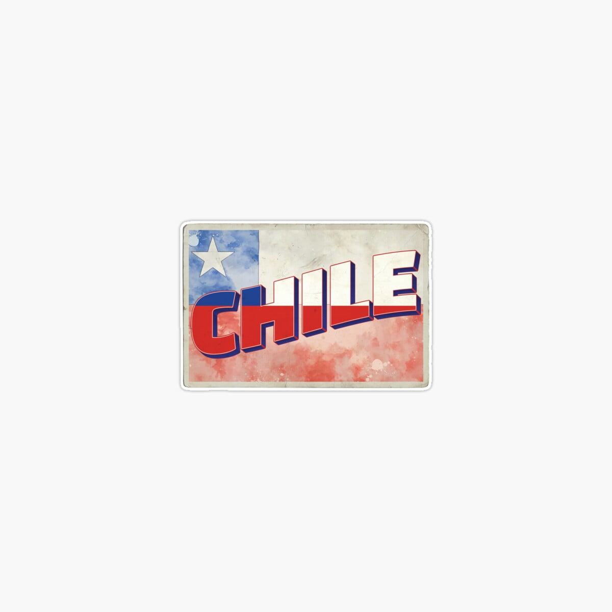 Onim Chile Vintage Style Retro Souvenir Sticker, Phone Decal Water ...