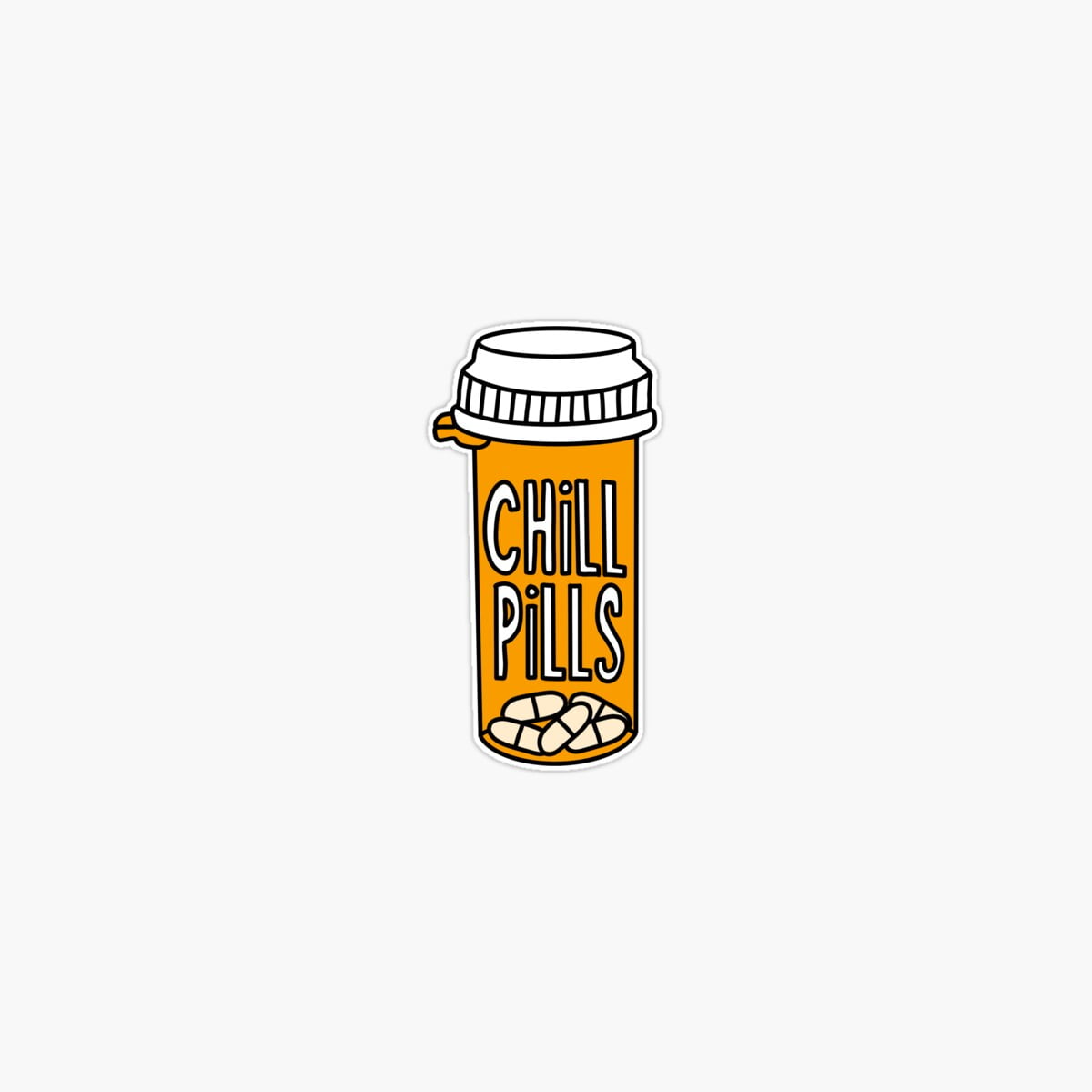 Onim Chill Pills Sticker Sticker, Phone Decal Water Bottle Stickers Car ...