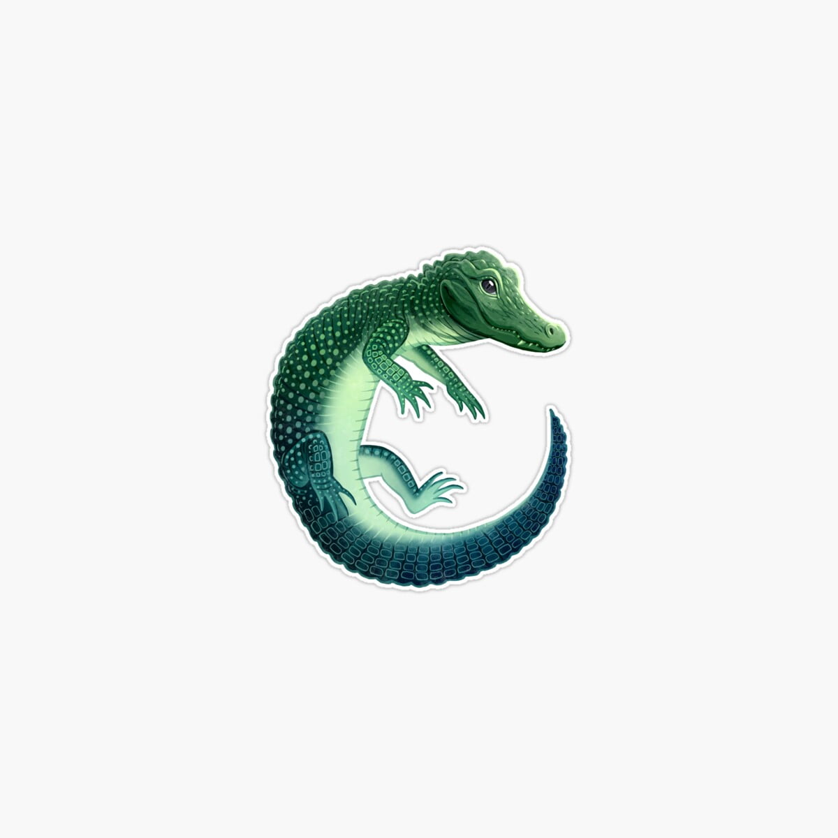 Onim Chinese Alligator Sticker, Phone Decal Water Bottle Stickers Car ...