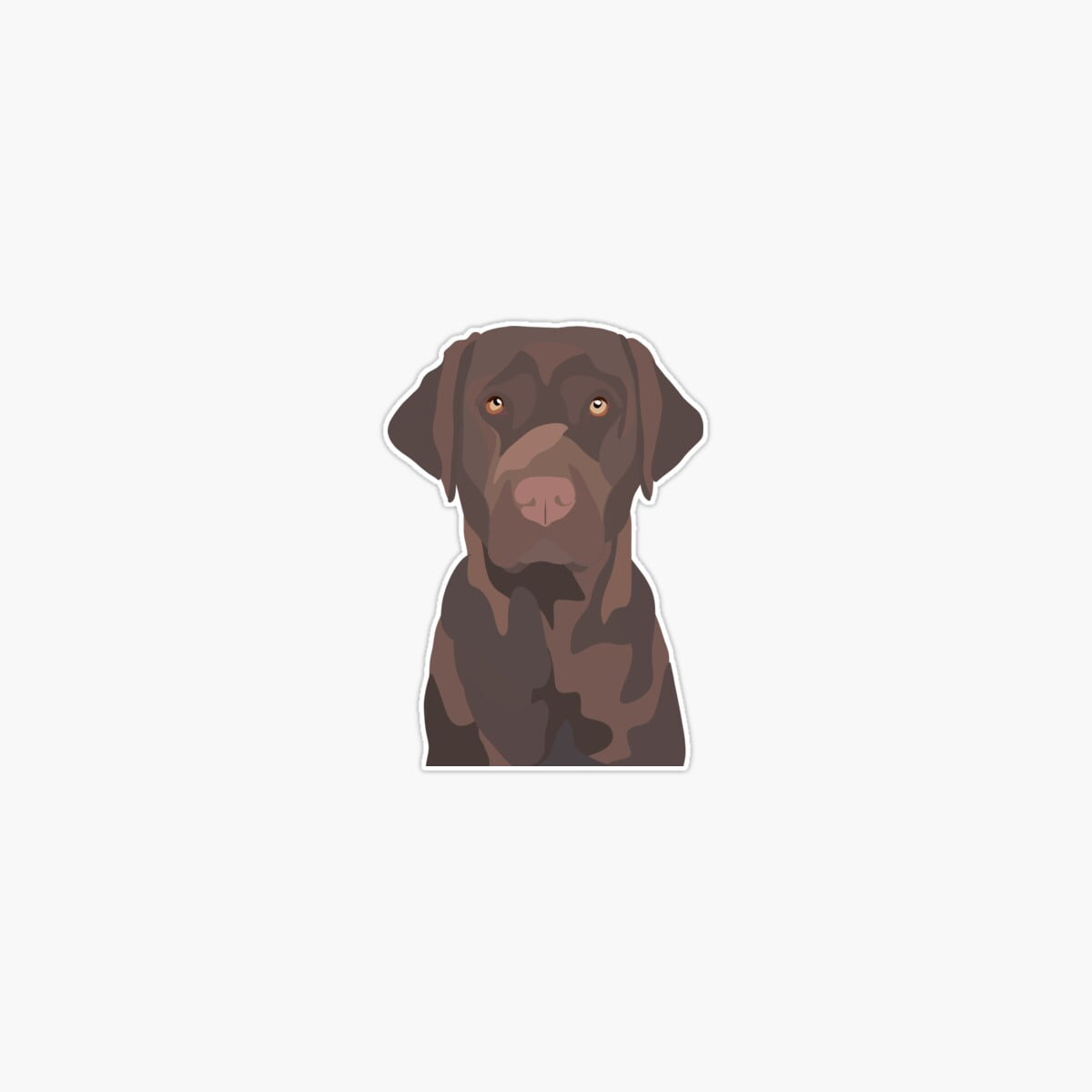 Onim Chocolate Labrador Sticker, Phone Decal Water Bottle Stickers Car ...