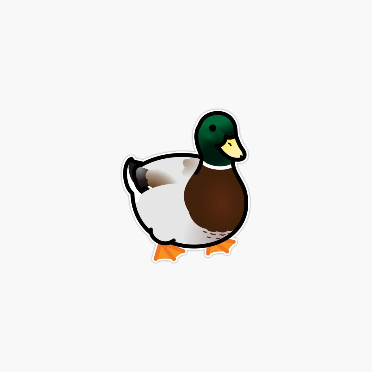 Onim Chubby Mallard Duck Sticker, Phone Decal Water Bottle Stickers Car ...