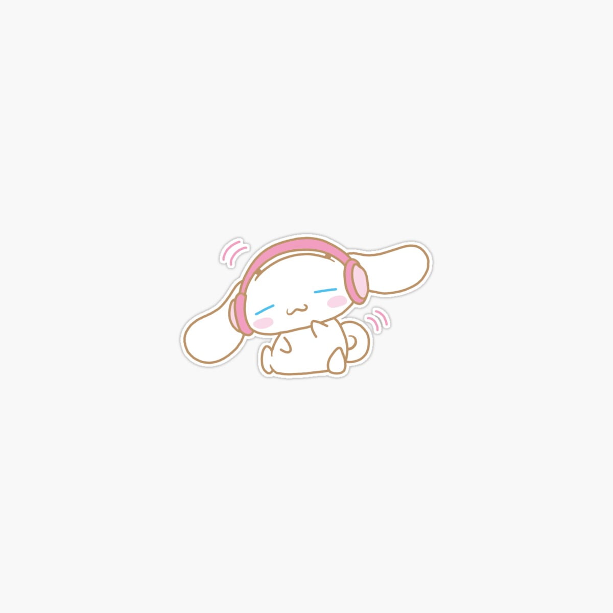 Onim Cinnamoroll Sanrio “Music Music” Sticker, Phone Decal Water Bottle ...