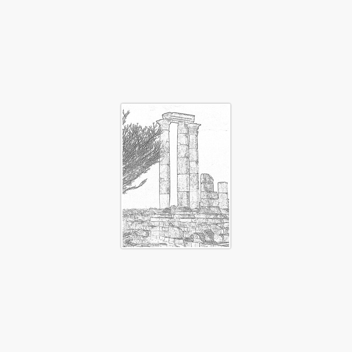 Onim Citadel - Amman - Jordan - Ancient Roman Ruins - Illustration ...