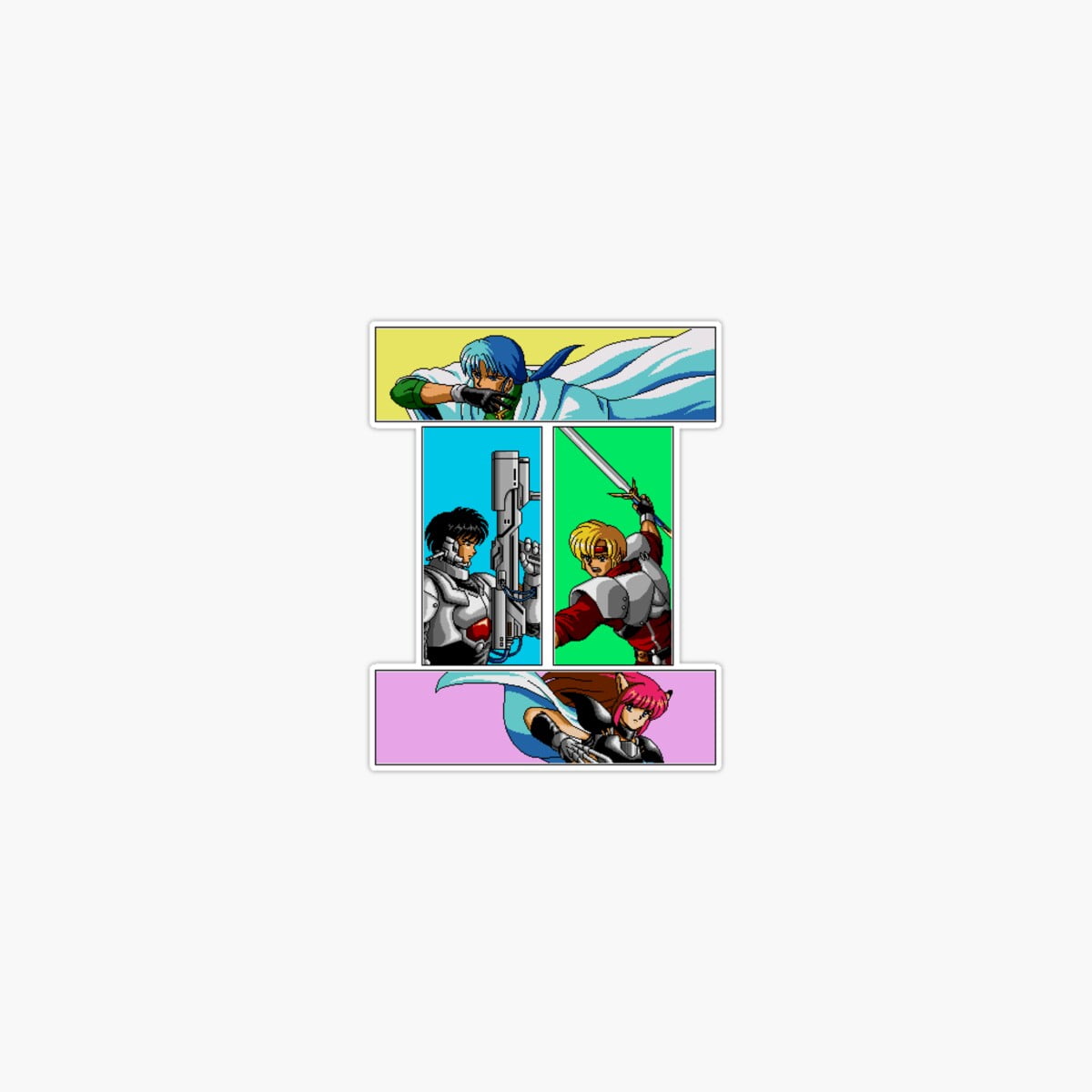 Onim Classic Phantasy Star 4 heroes Sticker - Walmart.com