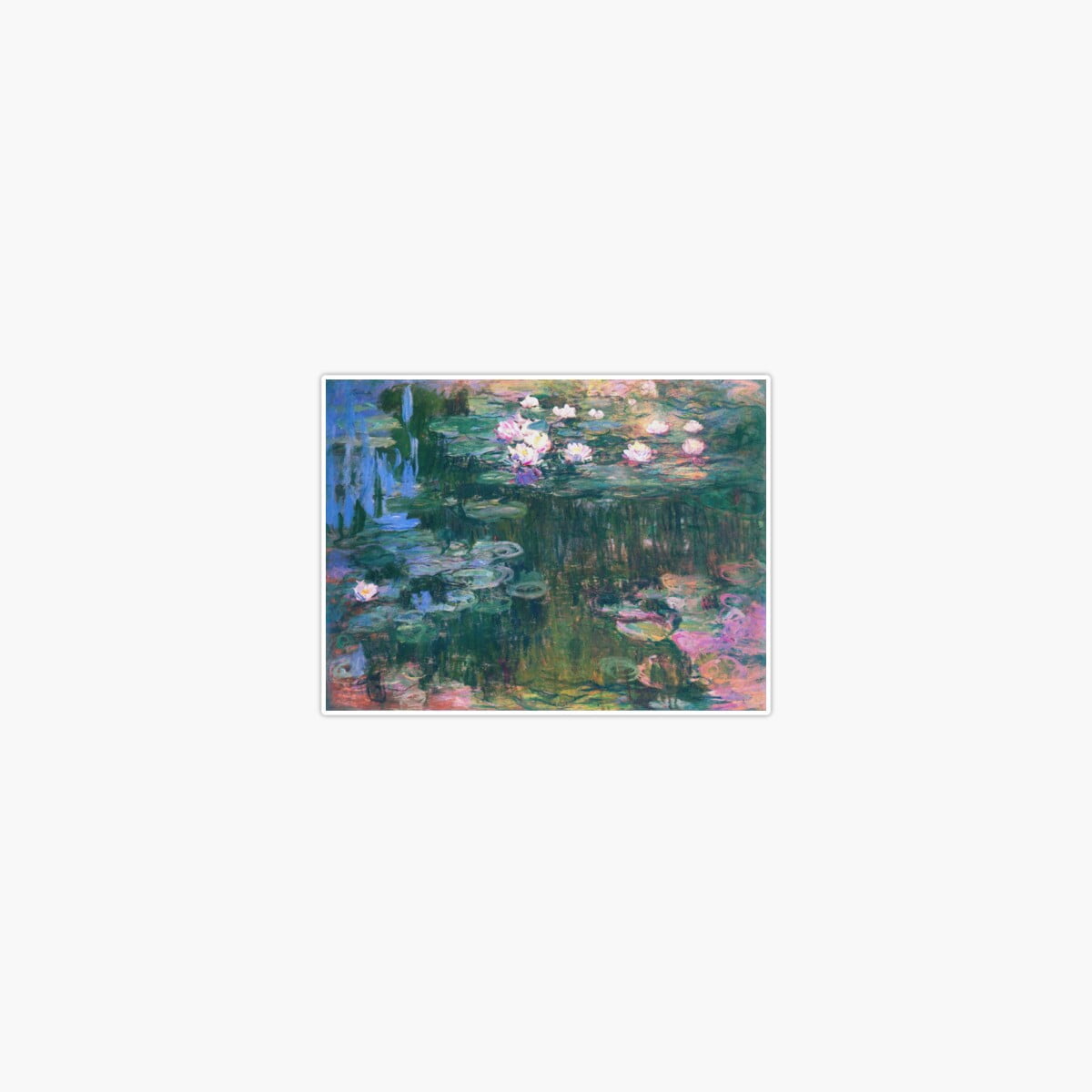 Onim Claude Monet - Water Lilies 1917 Sticker - Walmart.com
