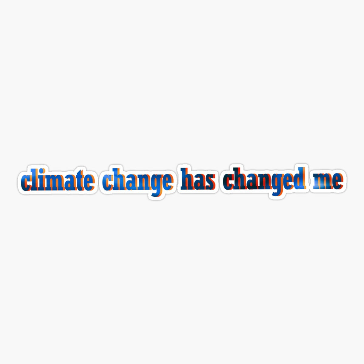 Onim Climate Change Has Changed Me Sticker, Phone Decal Water Bottle ...