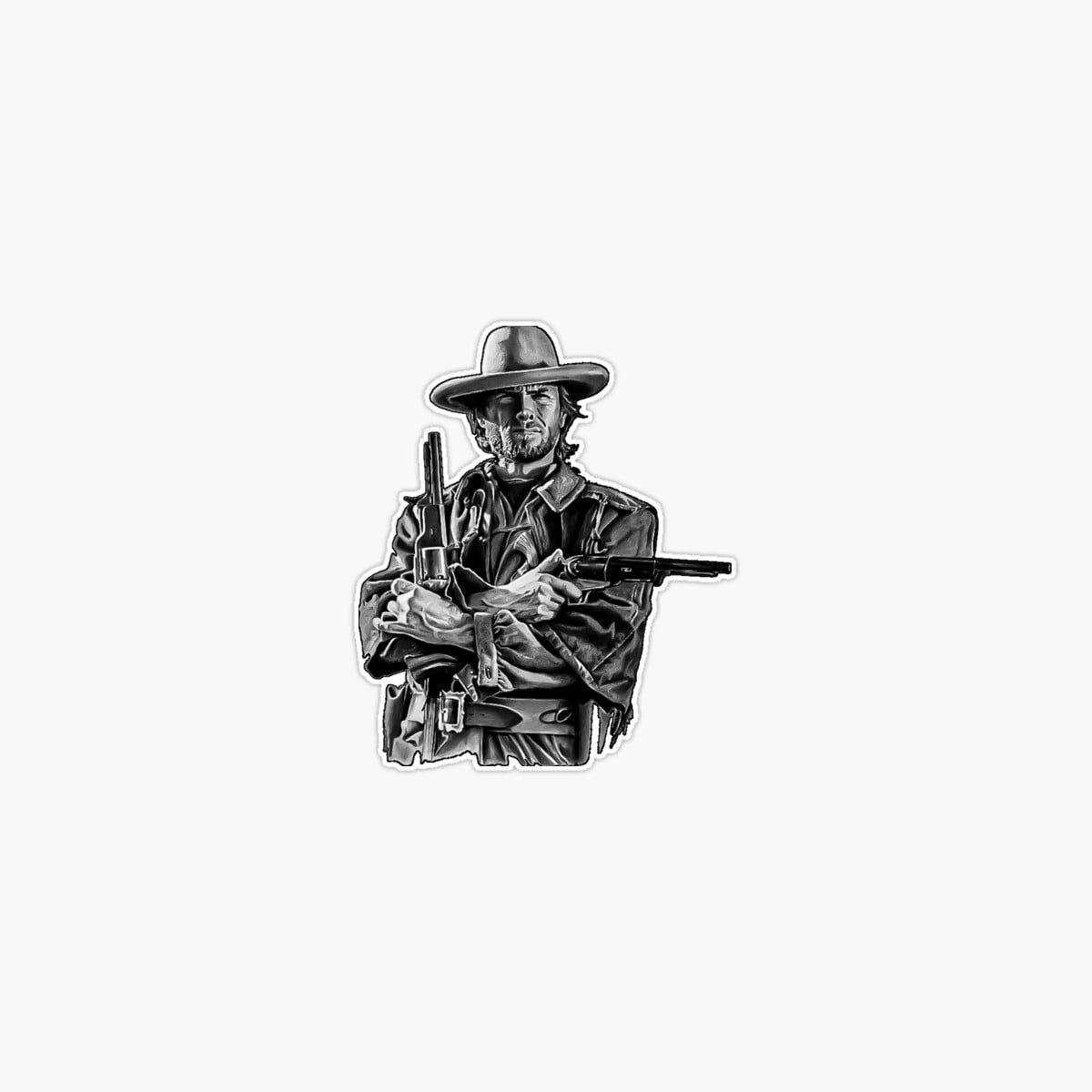 Onim Clint Eastwood Best 8K Sticker, Phone Decal Water Bottle Stickers ...