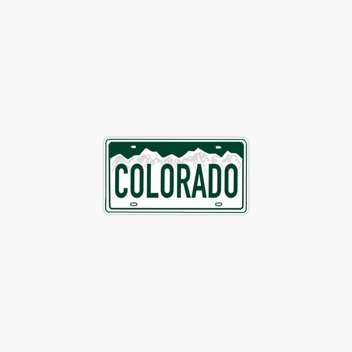 Onim Colorado Green On White - Colorado License Plate Design Sticker ...