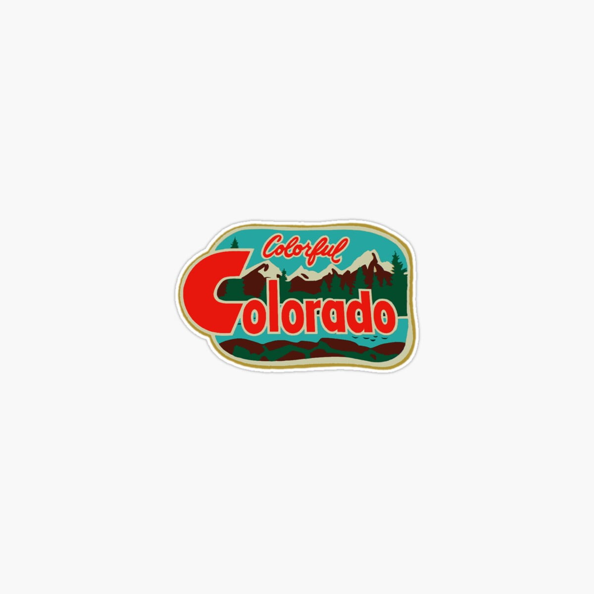 Onim Colorful Colorado Vintage Travel Decal Sticker, Phone Decal Water ...