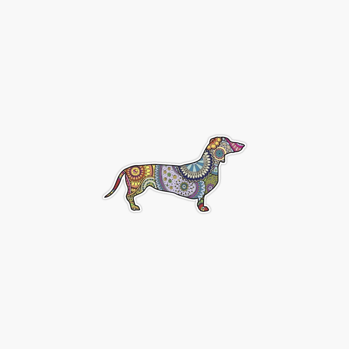 Onim Colorful Dachshund Sticker, Phone Decal Water Bottle Stickers Car ...