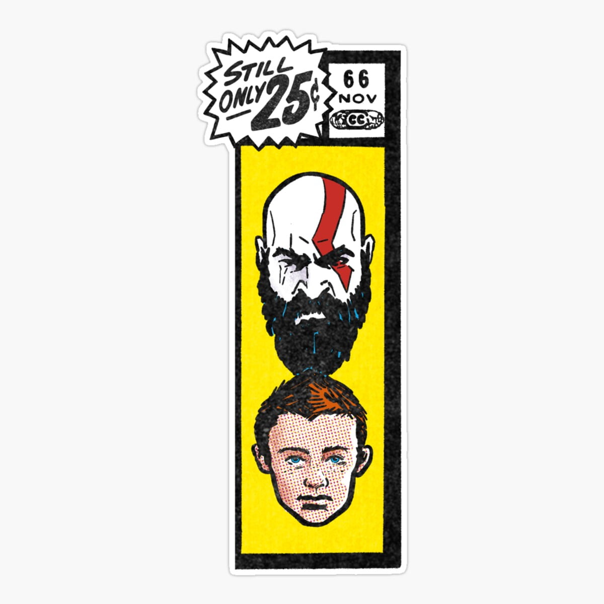 Onim Comic Book Corner Box - Greek God Ragnarok Fan Art Sticker, Phone ...