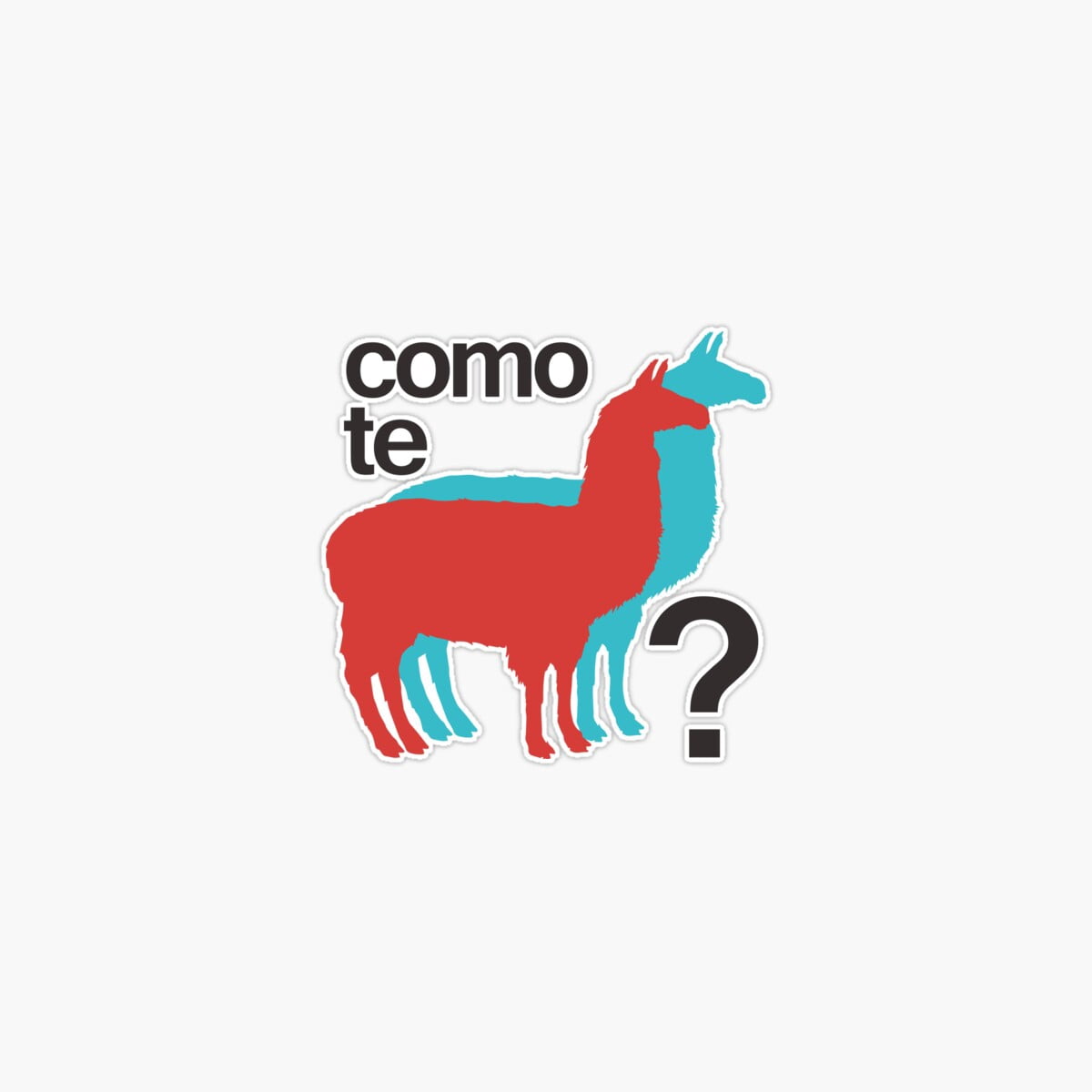 Onim Como te llamas? Sticker - Walmart.com