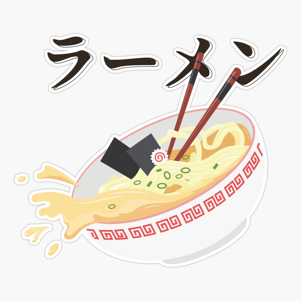 Onim Cool A Bowl Of Ramen Sticker, Phone Decal Water Bottle Stickers ...