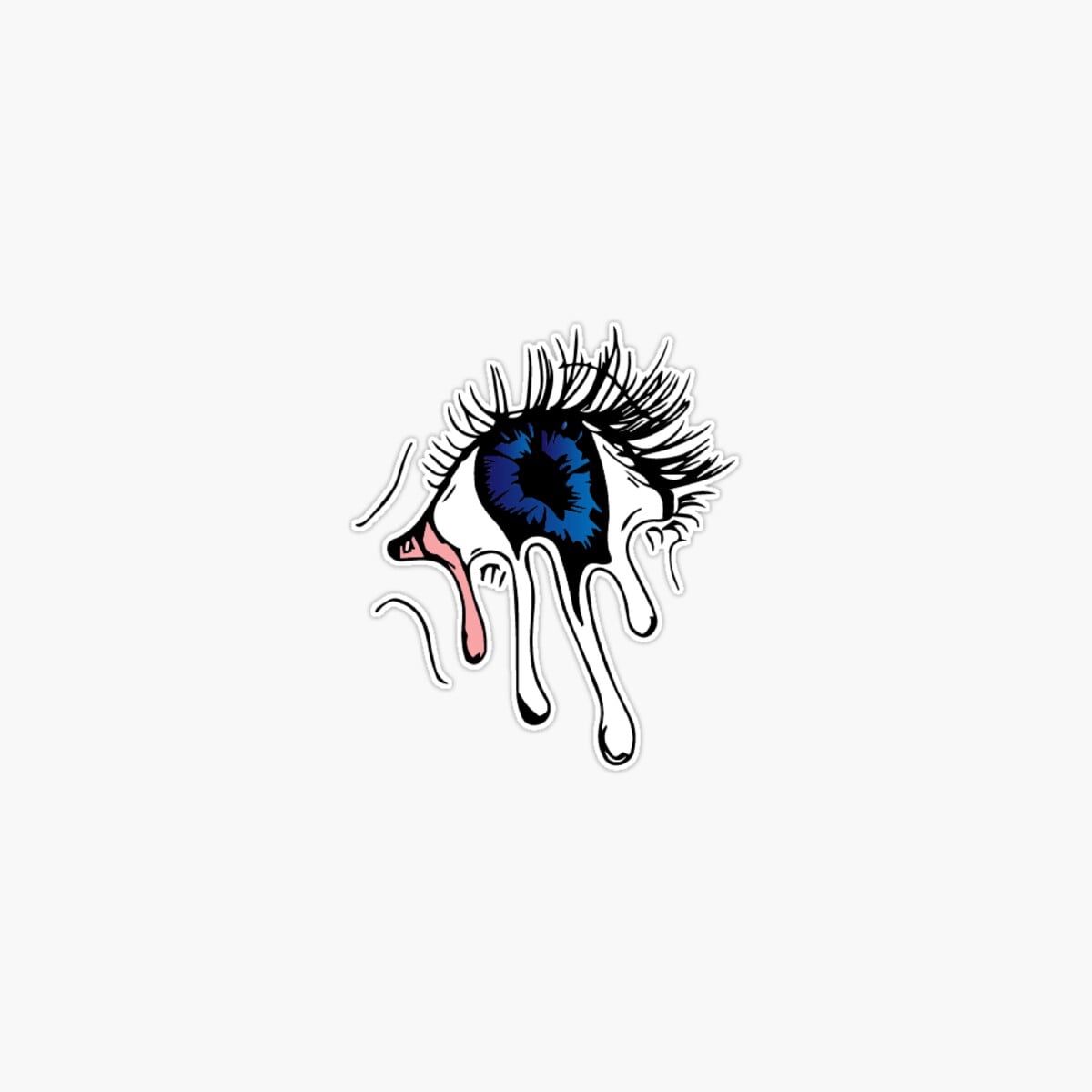 Onim Cool Trippy Melting Eye Sticker, Phone Decal Water Bottle Stickers ...