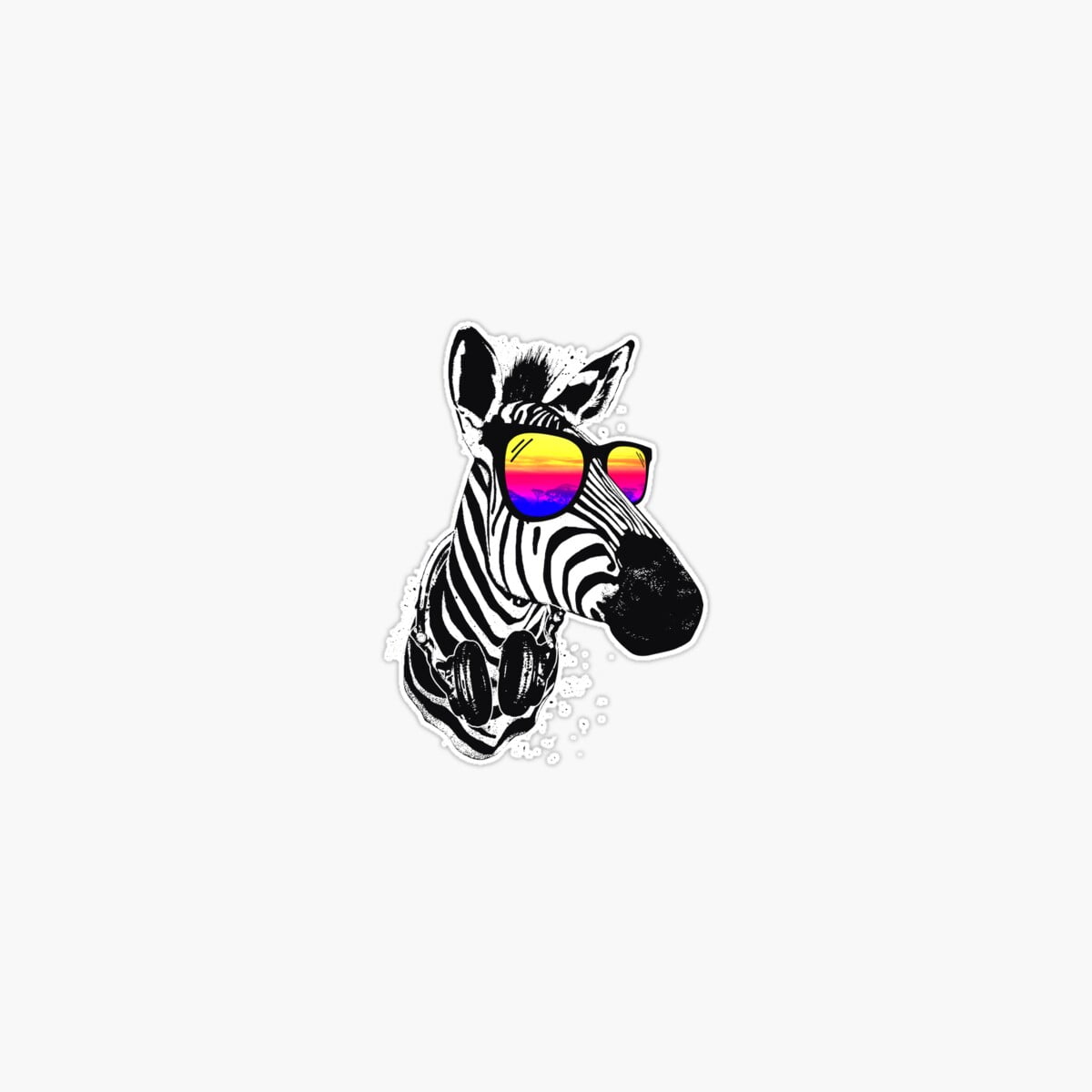 Onim Cool Zebra Sticker - Walmart.com