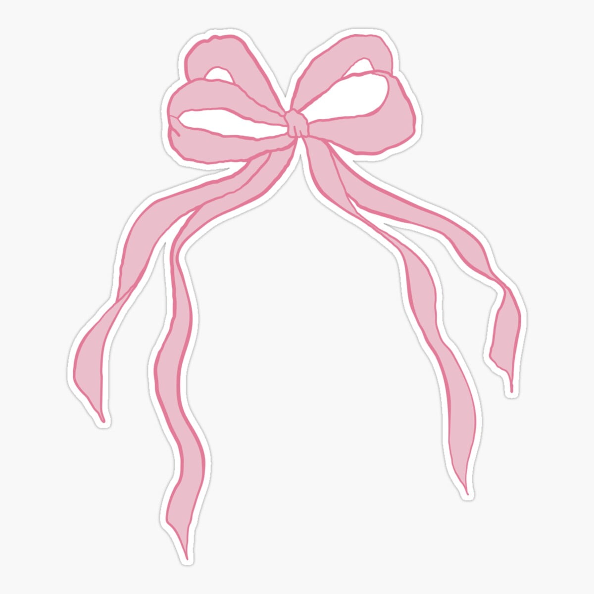 Onim Coquette Bow. Aesthetic Pink Bow. Sticker, Phone Decal Water ...