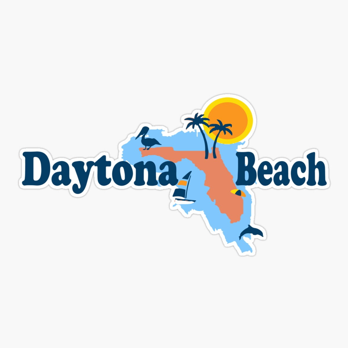 Onim Daytona Beach. Sticker, Phone Decal Water Bottle Stickers Car ...