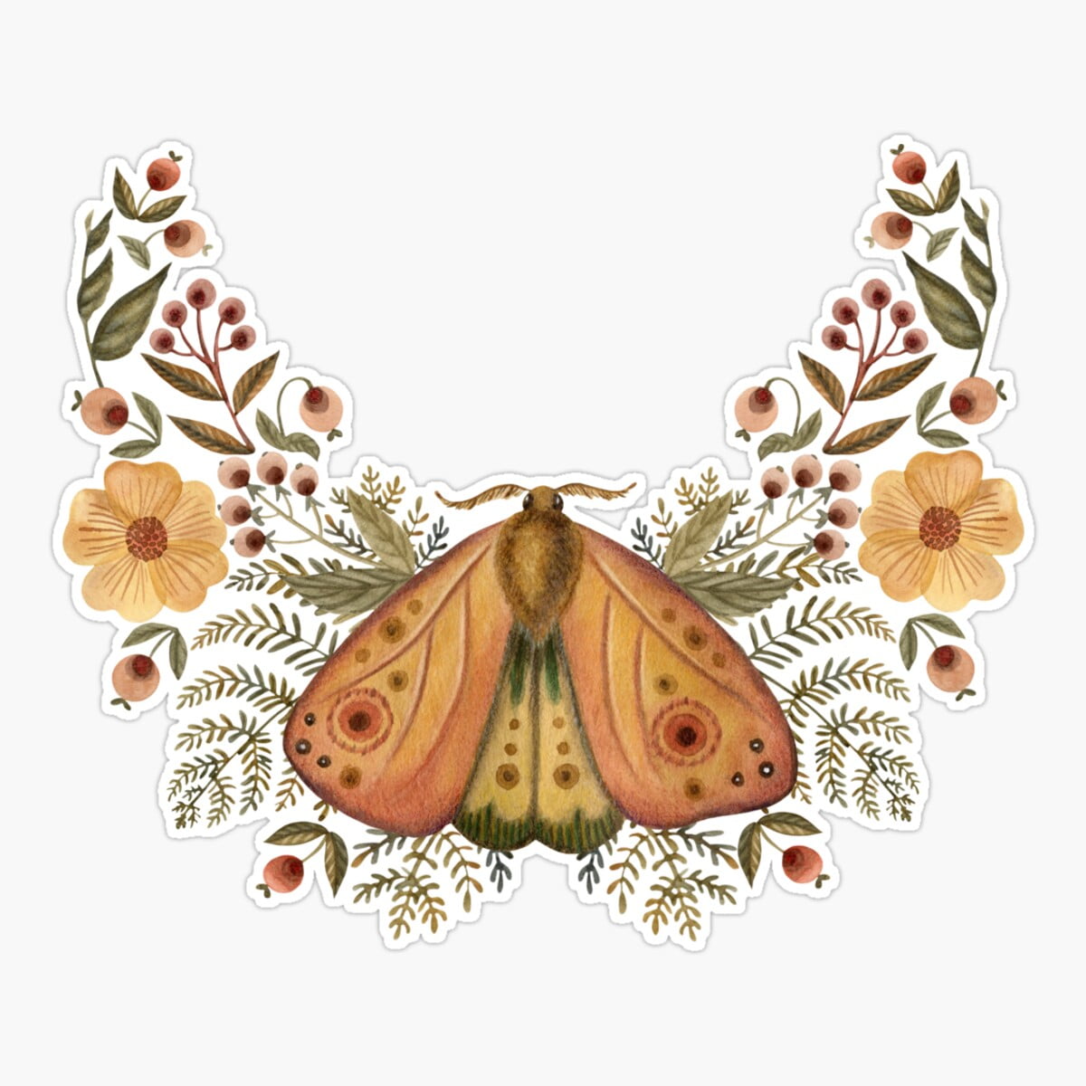 Onim Cottagecore Aesthetic - Butterfly Sticker, Phone Decal Water ...