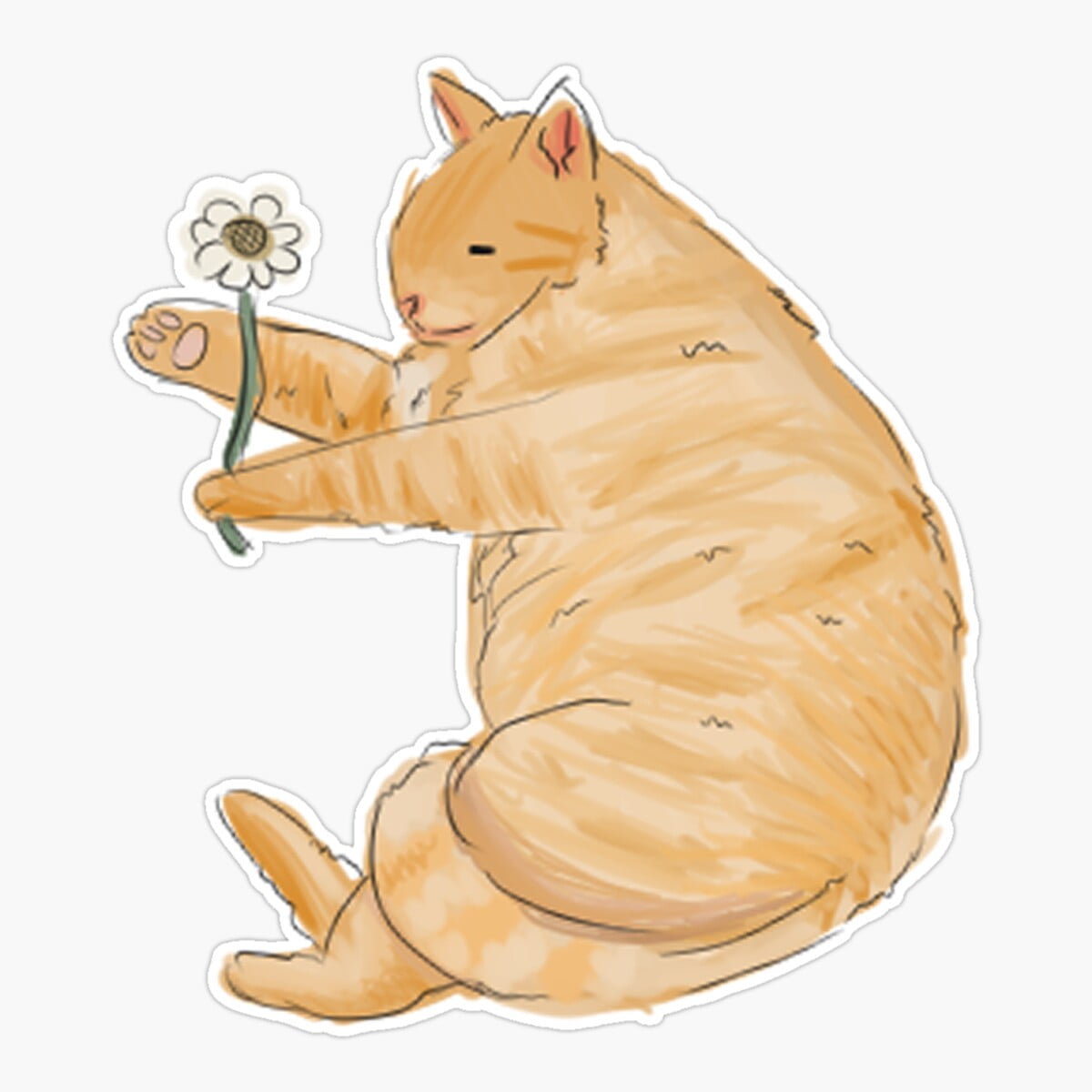 Onim Cottagecore Cat Sticker, Phone Decal Water Bottle Stickers Car ...