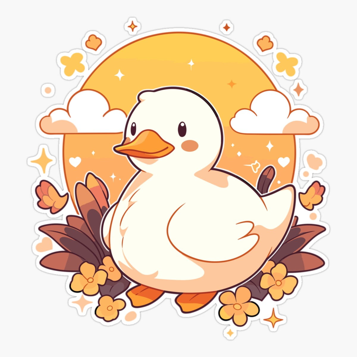 Onim Cottagecore Kawaii Anime Duck Gifts Girls Womens Funny Duck ...