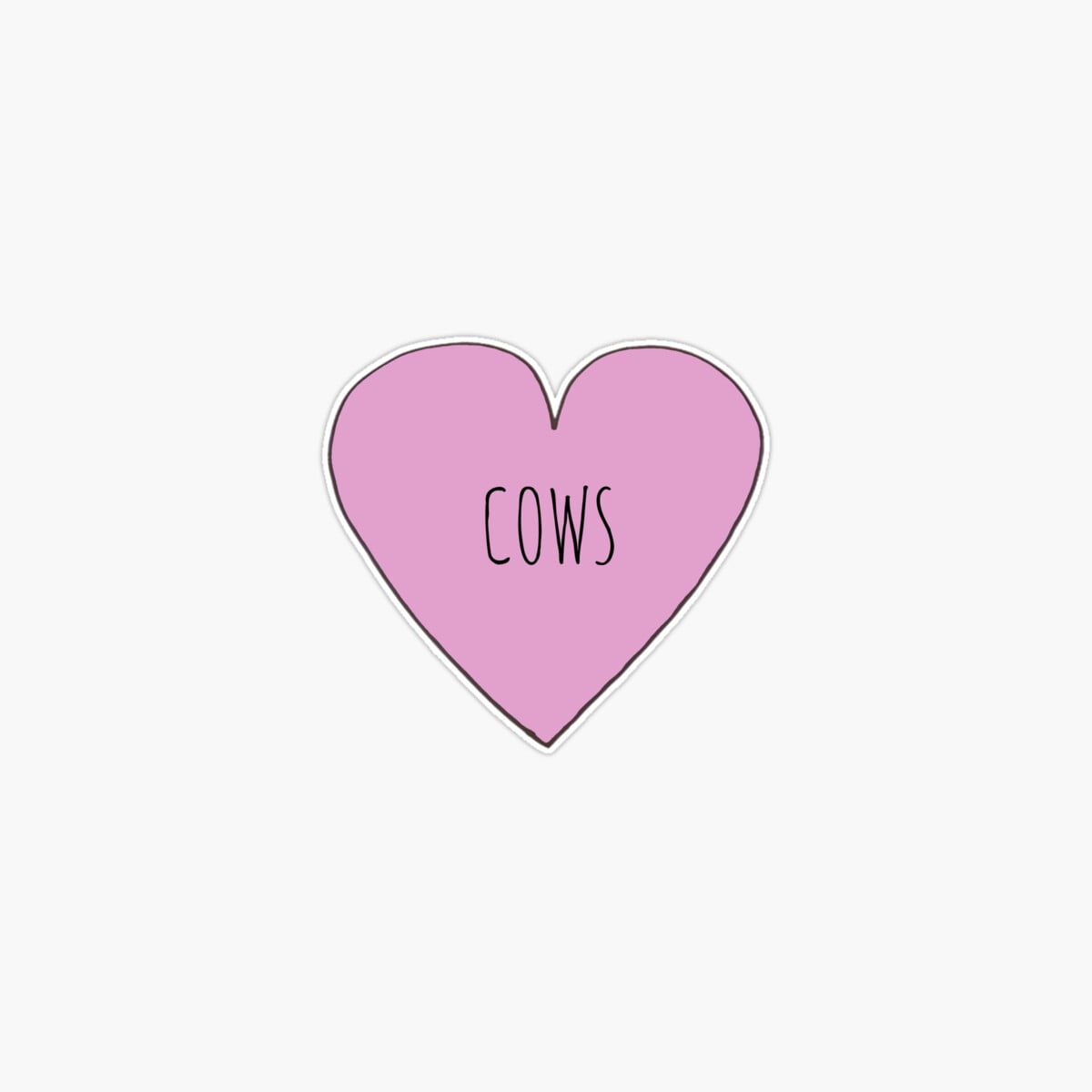 Onim Cow Love Sticker - Walmart.com
