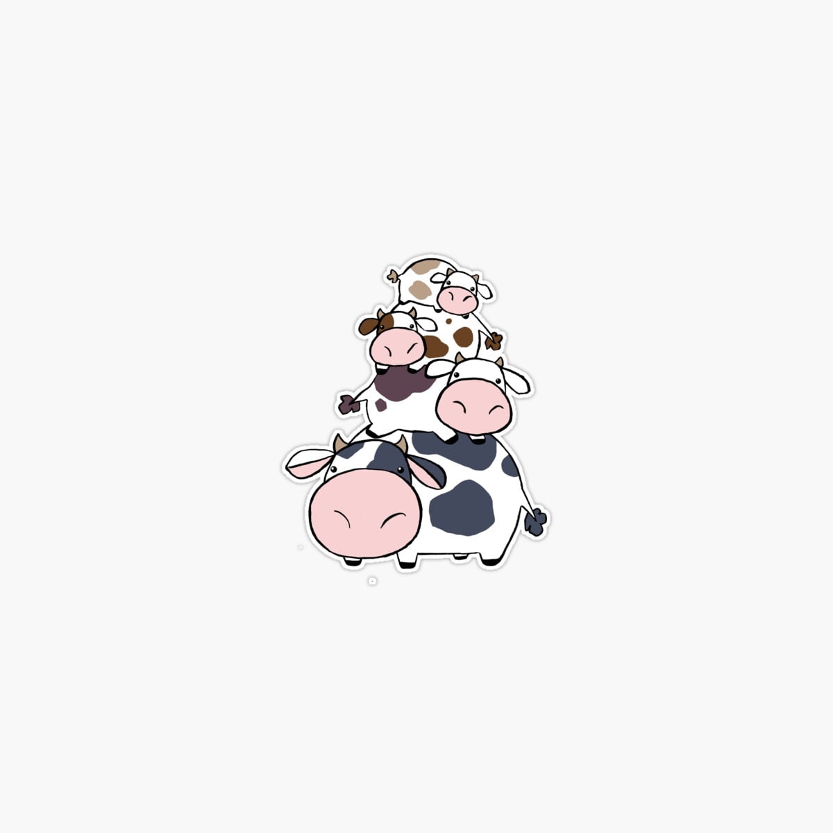 Onim Cow Stack Sticker - Walmart.com